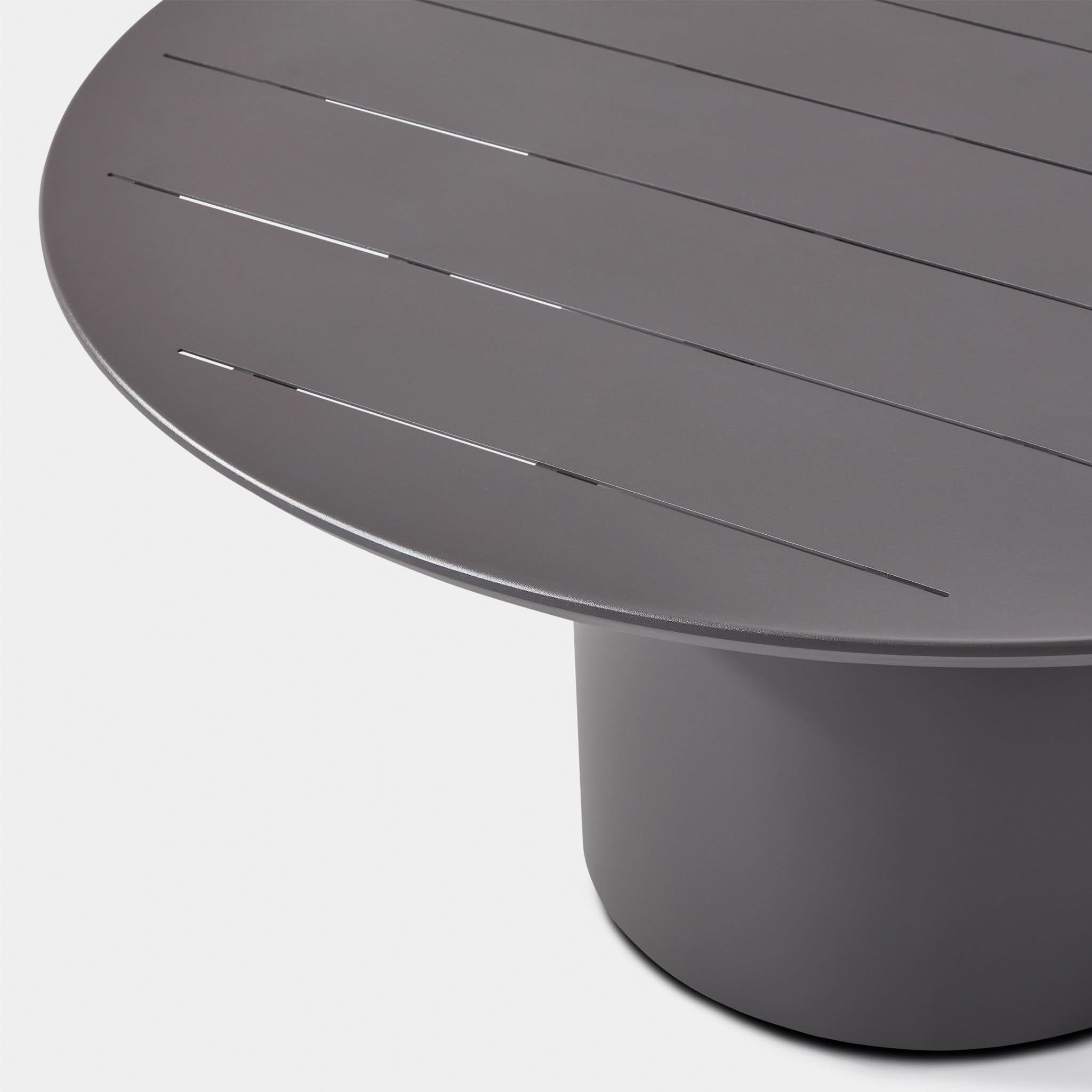 Santorini Outdoor Slatted Round Dining Table 60" – HARBOUR