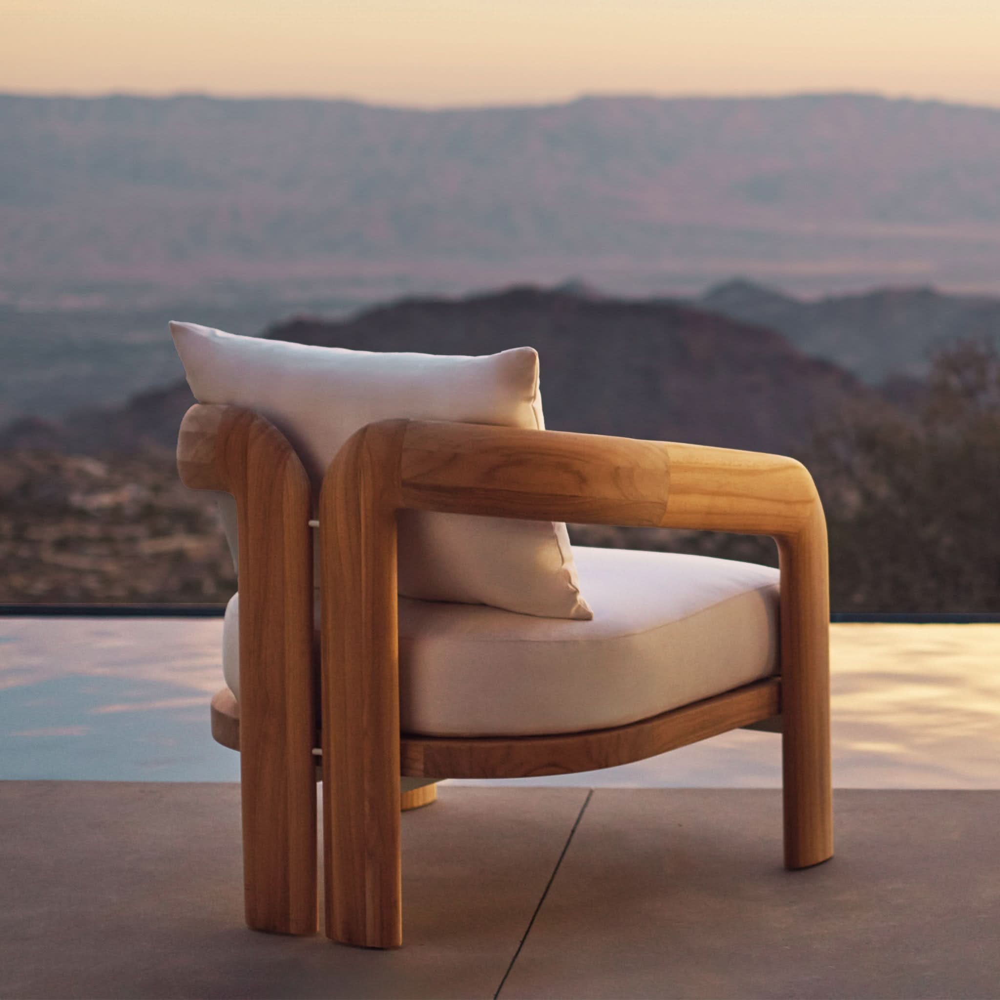 Chloe Teak Lounge Chair – HARBOUR