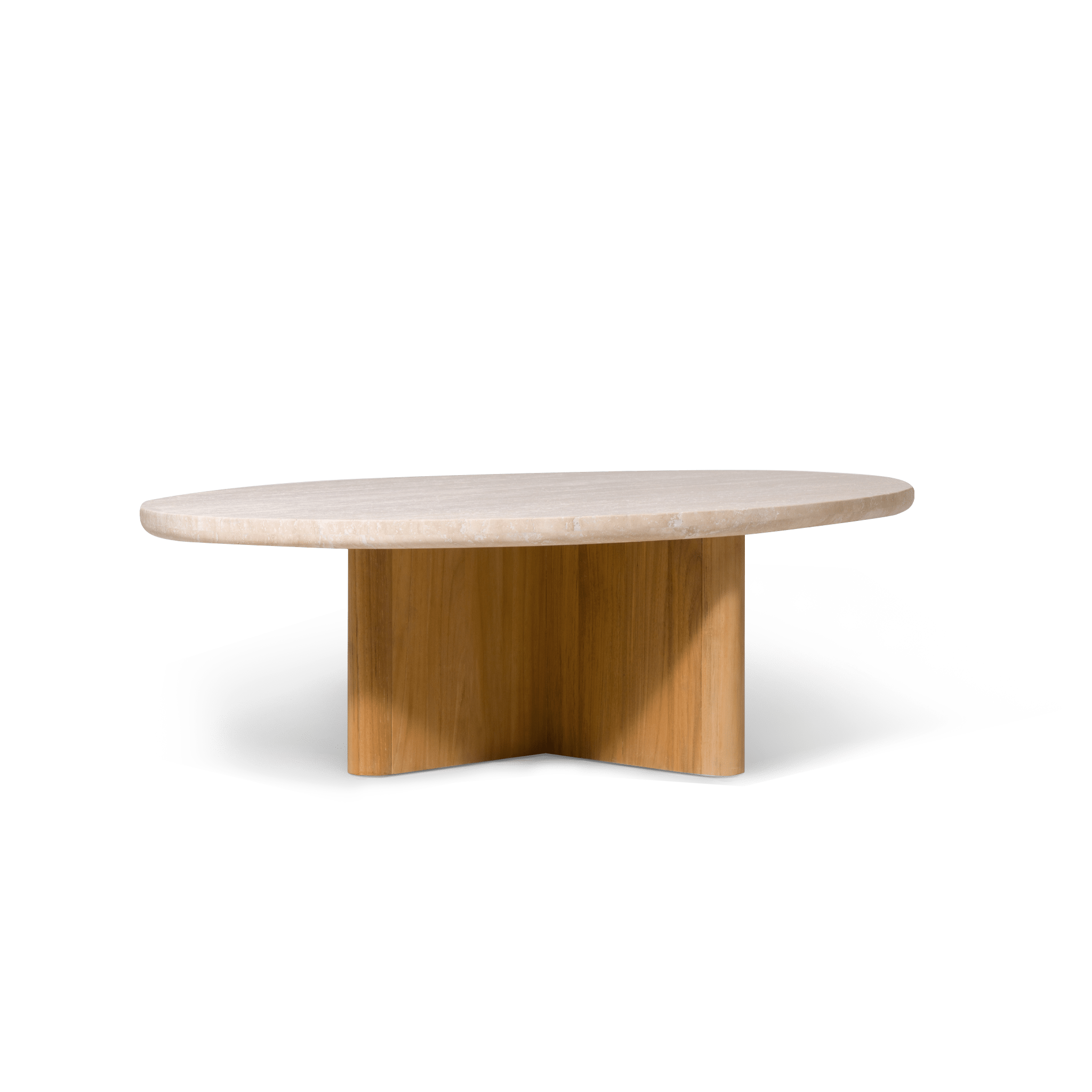 Victoria Teak Oval Stone Coffee Table – HARBOUR