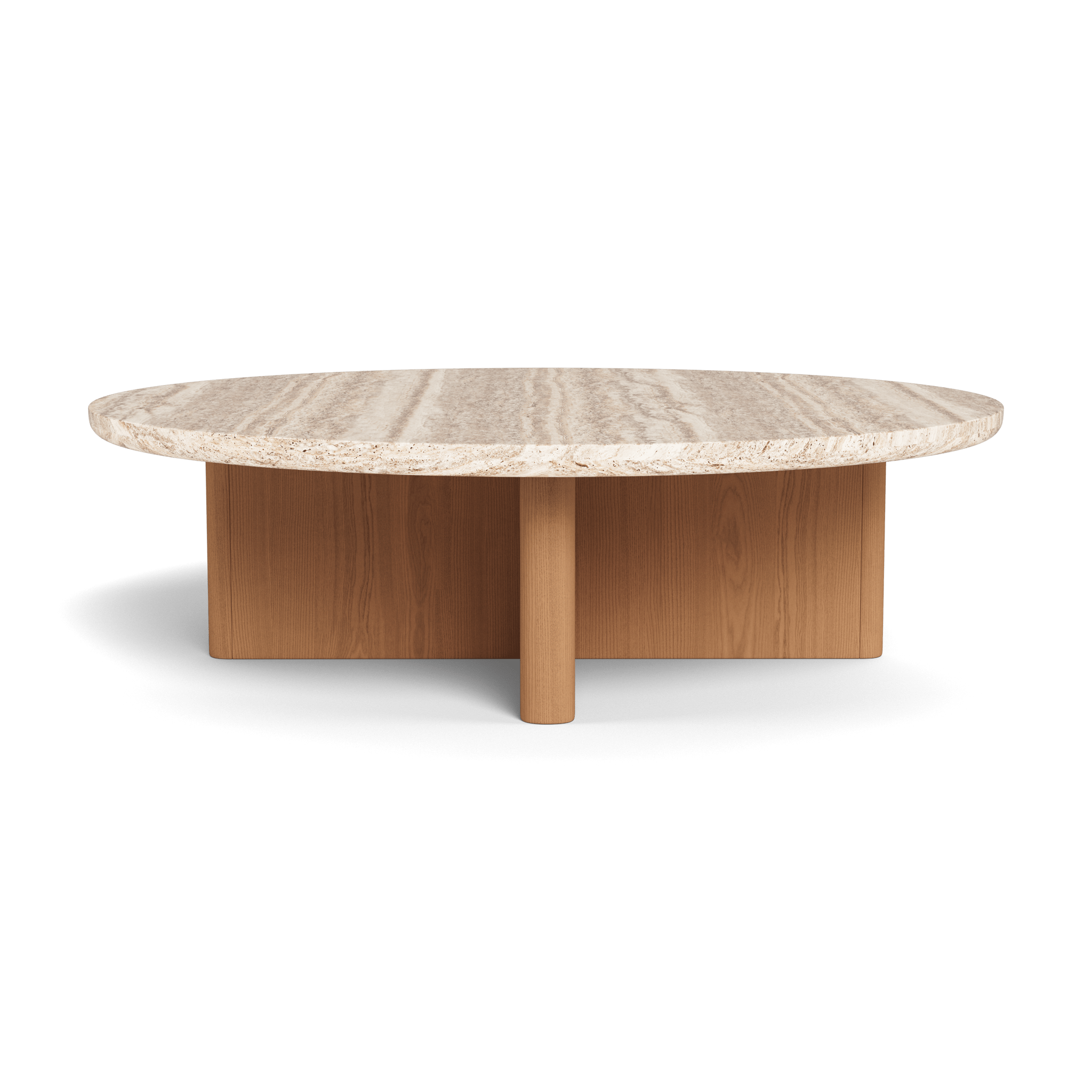 Victoria Teak Round Stone Coffee Table – HARBOUR
